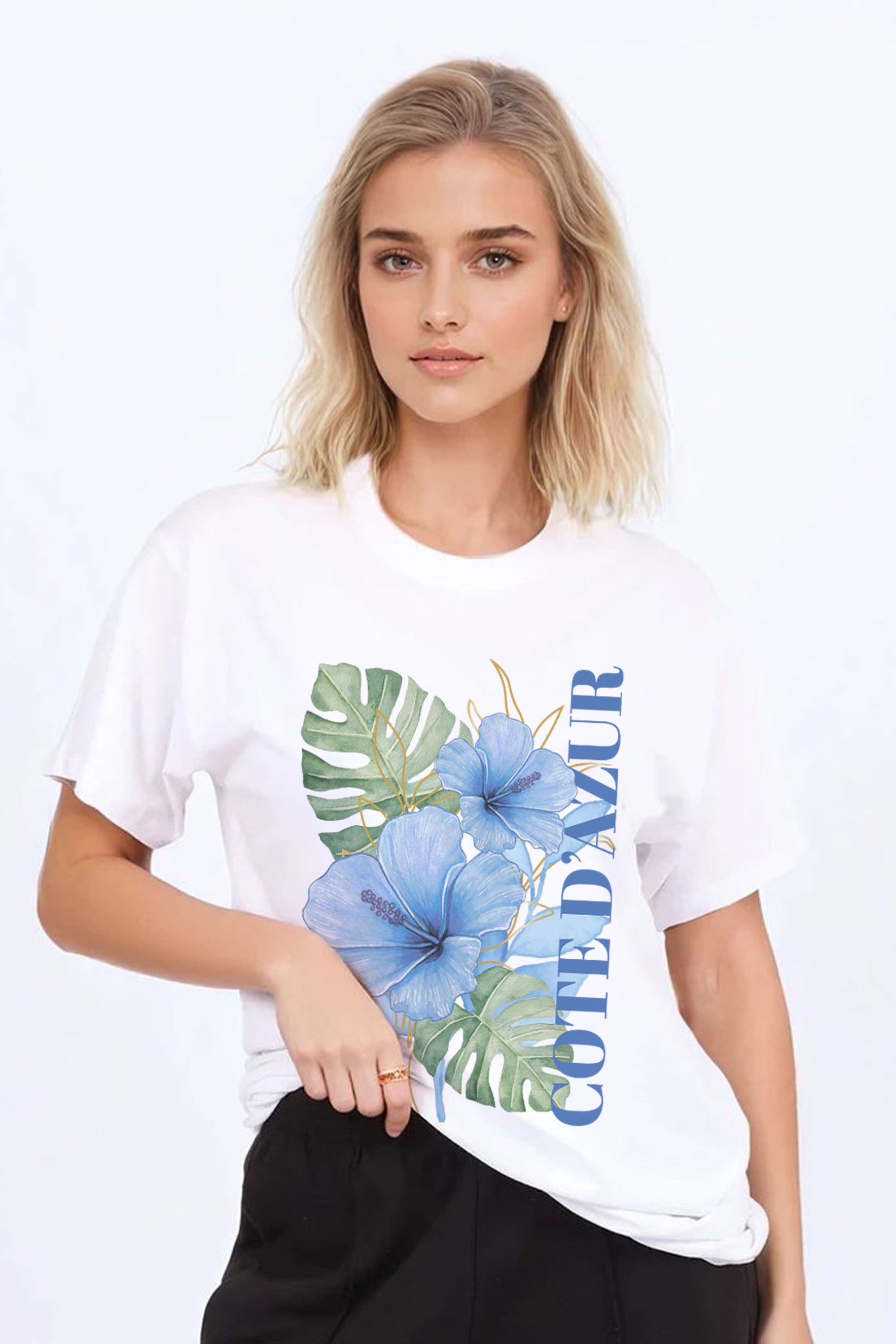 Regular Fit T-shirt in Cote D'Azur Floral Print| Missi Clothing UK and USA