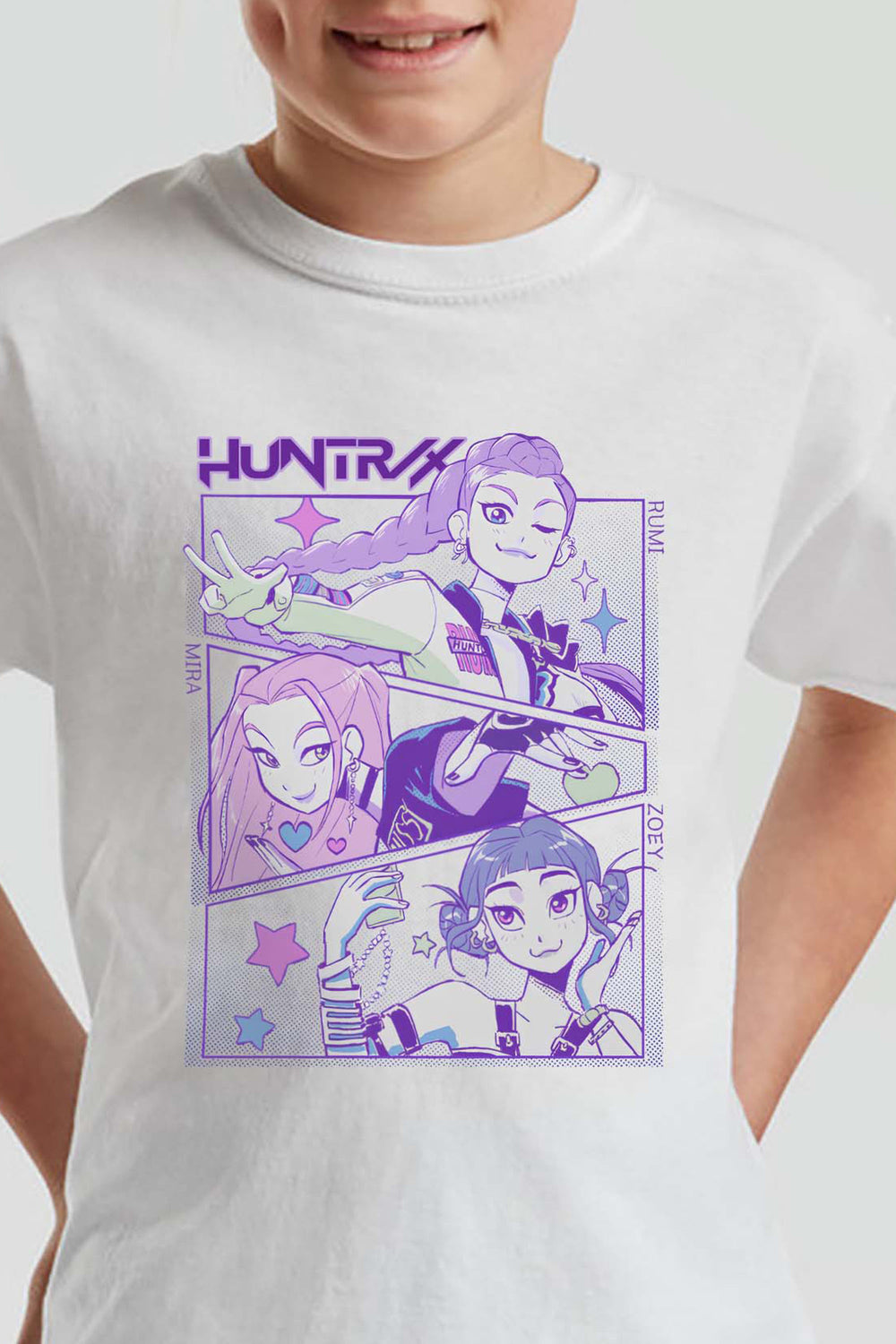 Kids Huntrix K-pop Anime Printed T-Shirt | Missi Clothing UK