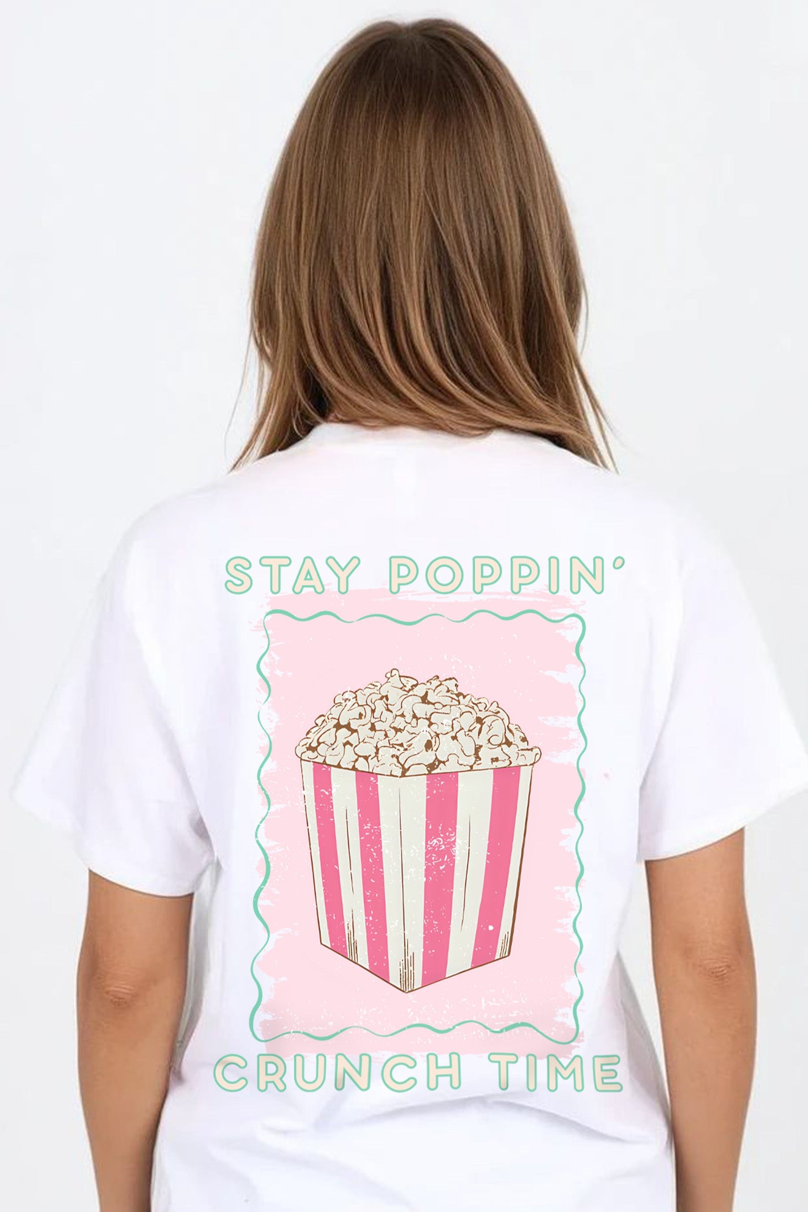 Regular Fit T-shirt in Stay Poppin Popcorn Print| Missi Clothing UK and USA