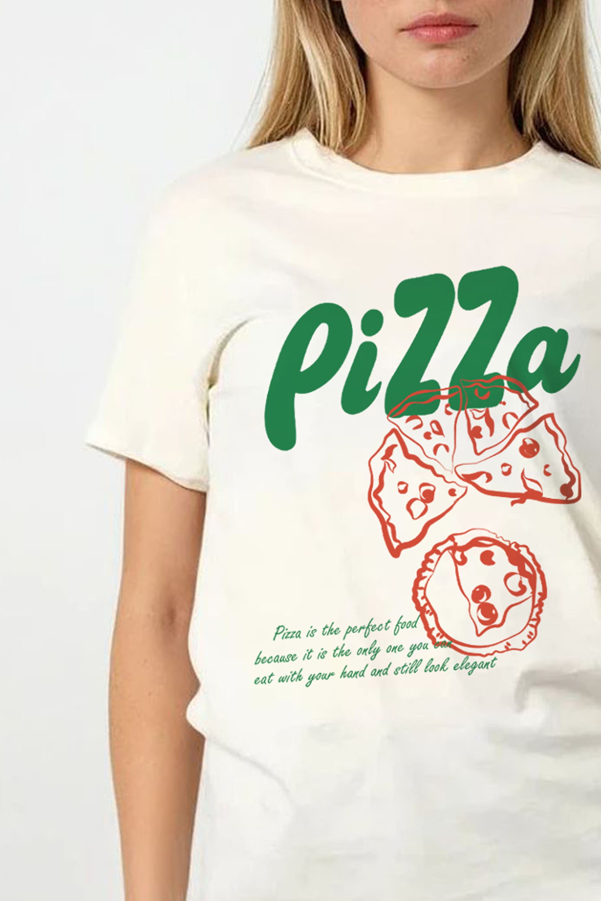 Regular Fit T-shirt in Pizza Print| Missi Clothing UK and USA